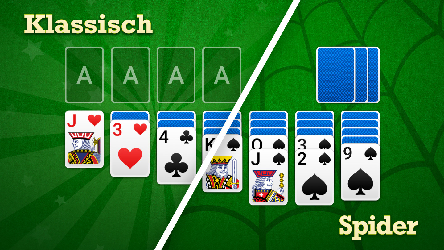 Was ist der Unterschied zwischen klassischem Solitär und Spider Solitär?